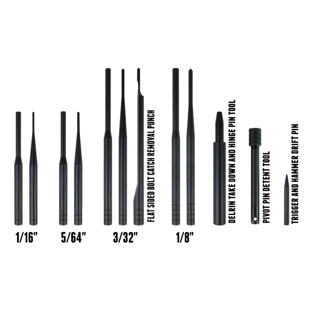 Complete AR-15 Armorers Punch Set 12 Piece - Obsidian Arms