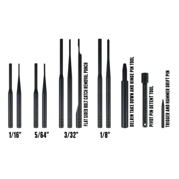 Complete AR-15 Armorers Punch Set 12 Piece - Obsidian Arms