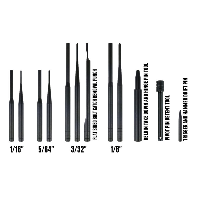 Complete AR-15 Armorers Punch Set 12 Piece - Obsidian Arms